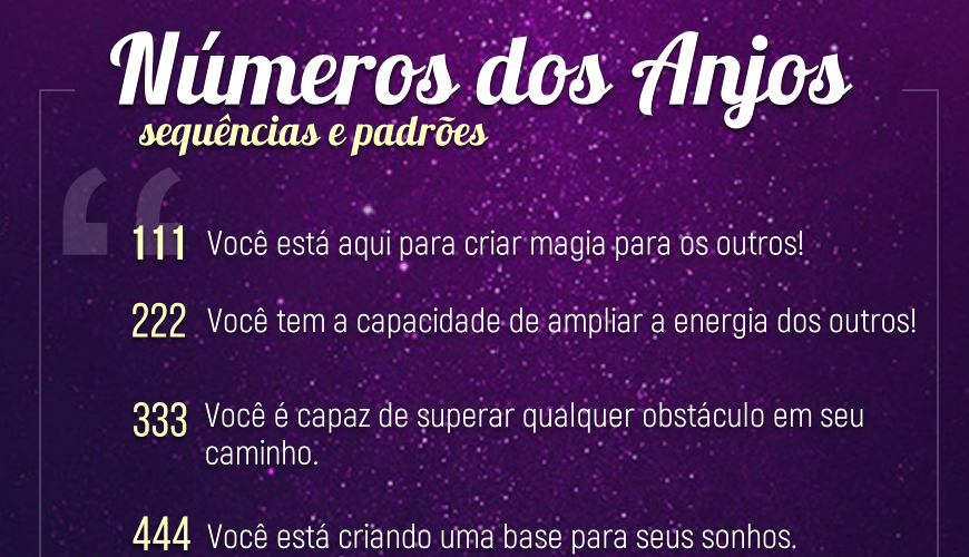 Significados dos numeros repetidos sequências e padrões, Números dos ...